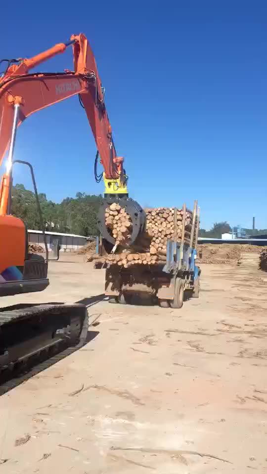 Hydraulic Rotary Log Grab Used In Forestry Machinery Timber Factory ...