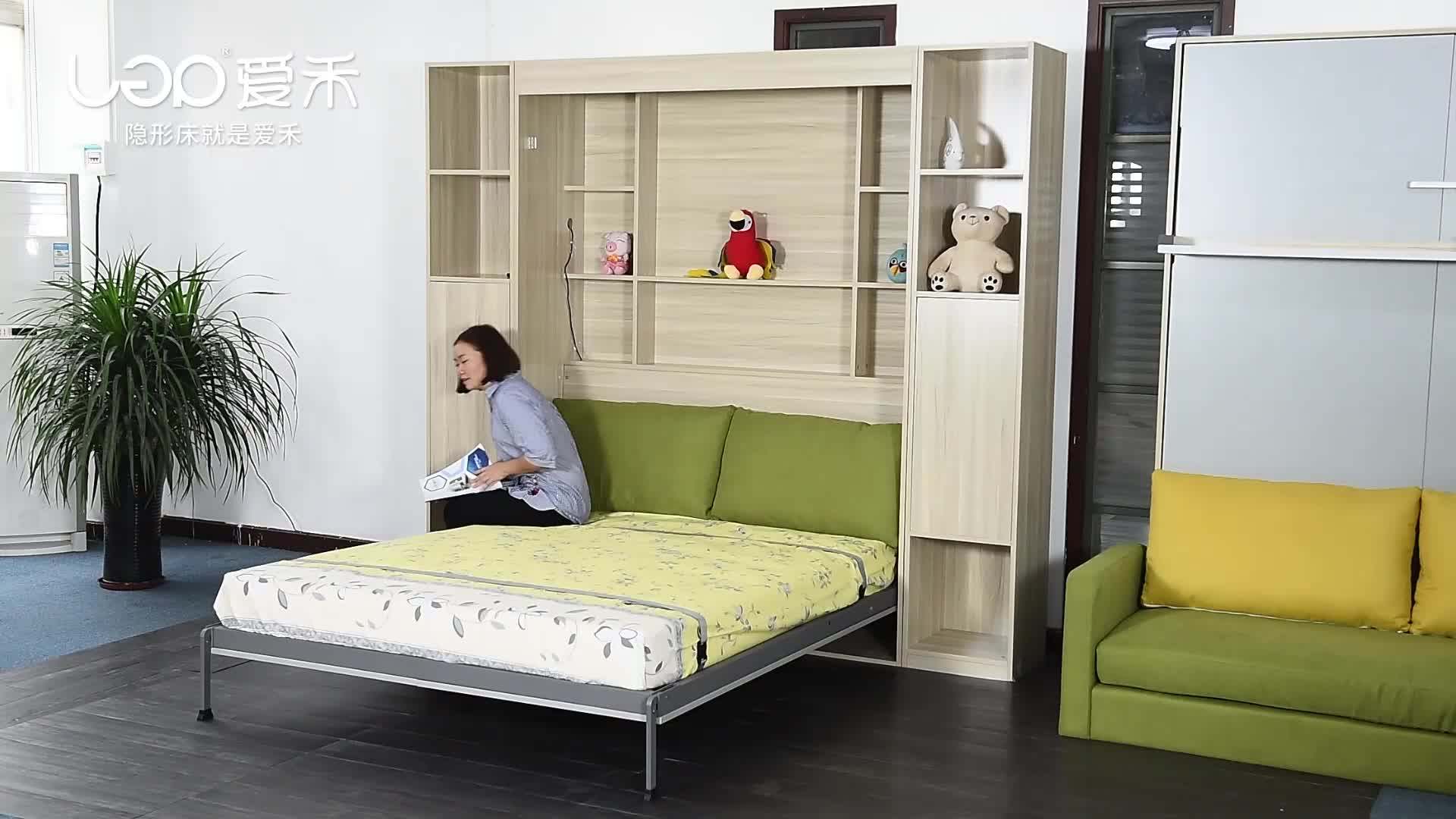 Wholesale Electric Smart Iron Metal Vertical Murphy Bed Space Saving ...