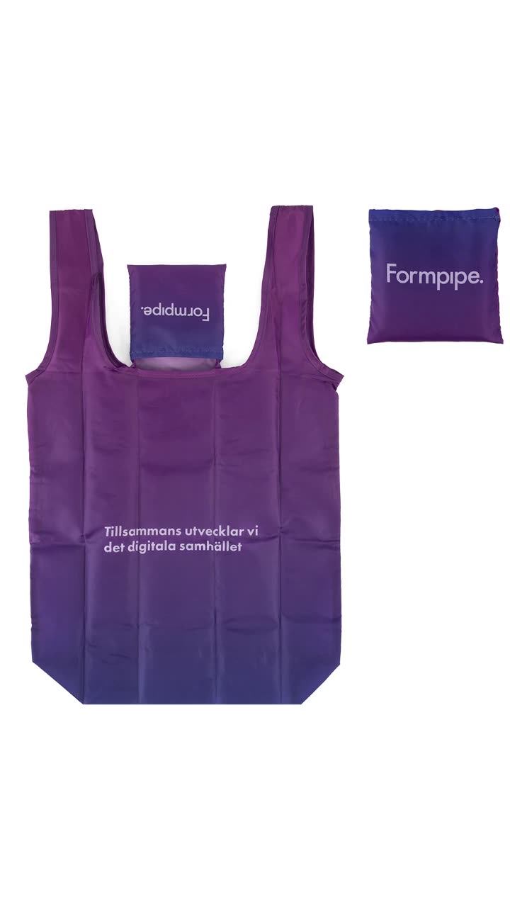 Custom Reusable Folding Shopping Bag: Recycled Foldable 190t Polyester