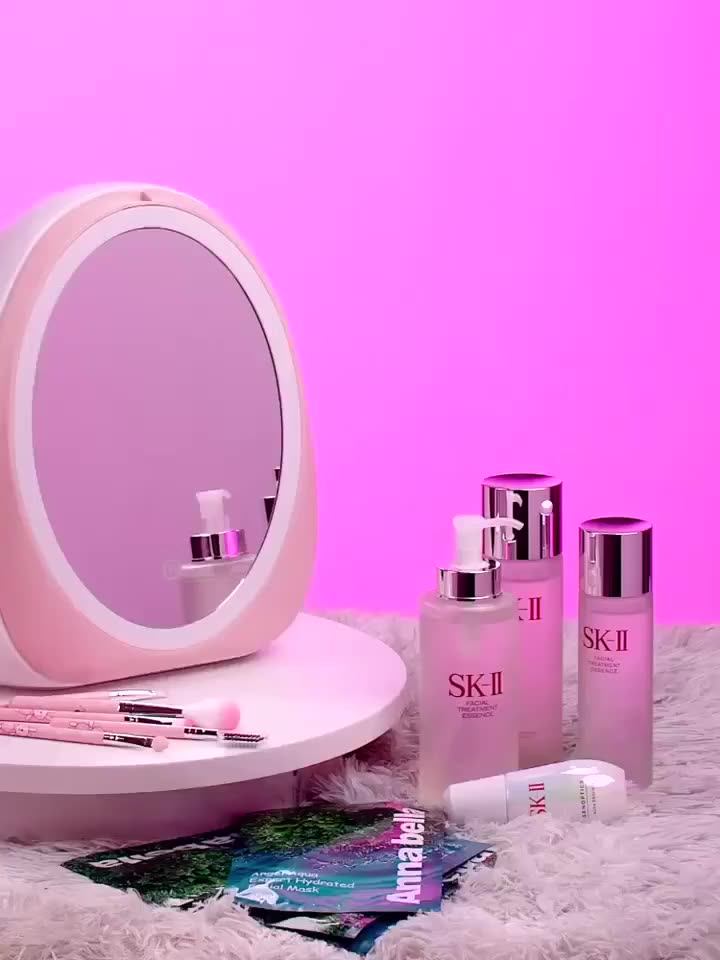 Multifunctional Usb Rechargeable Led Lights Makeup Storage Box Portable ...