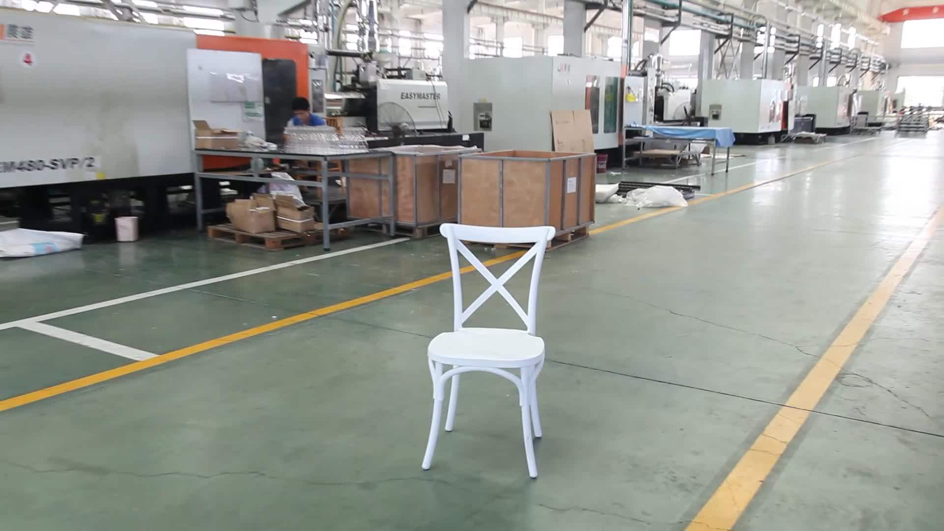 Plastic Stackable Cross Back Chair For Wedding Party Event - Buy Cross ...