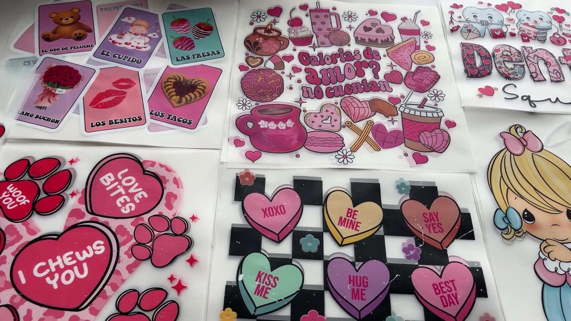 Factory Custom Valentine Heat Press Sticker Transfer Printing Heat ...