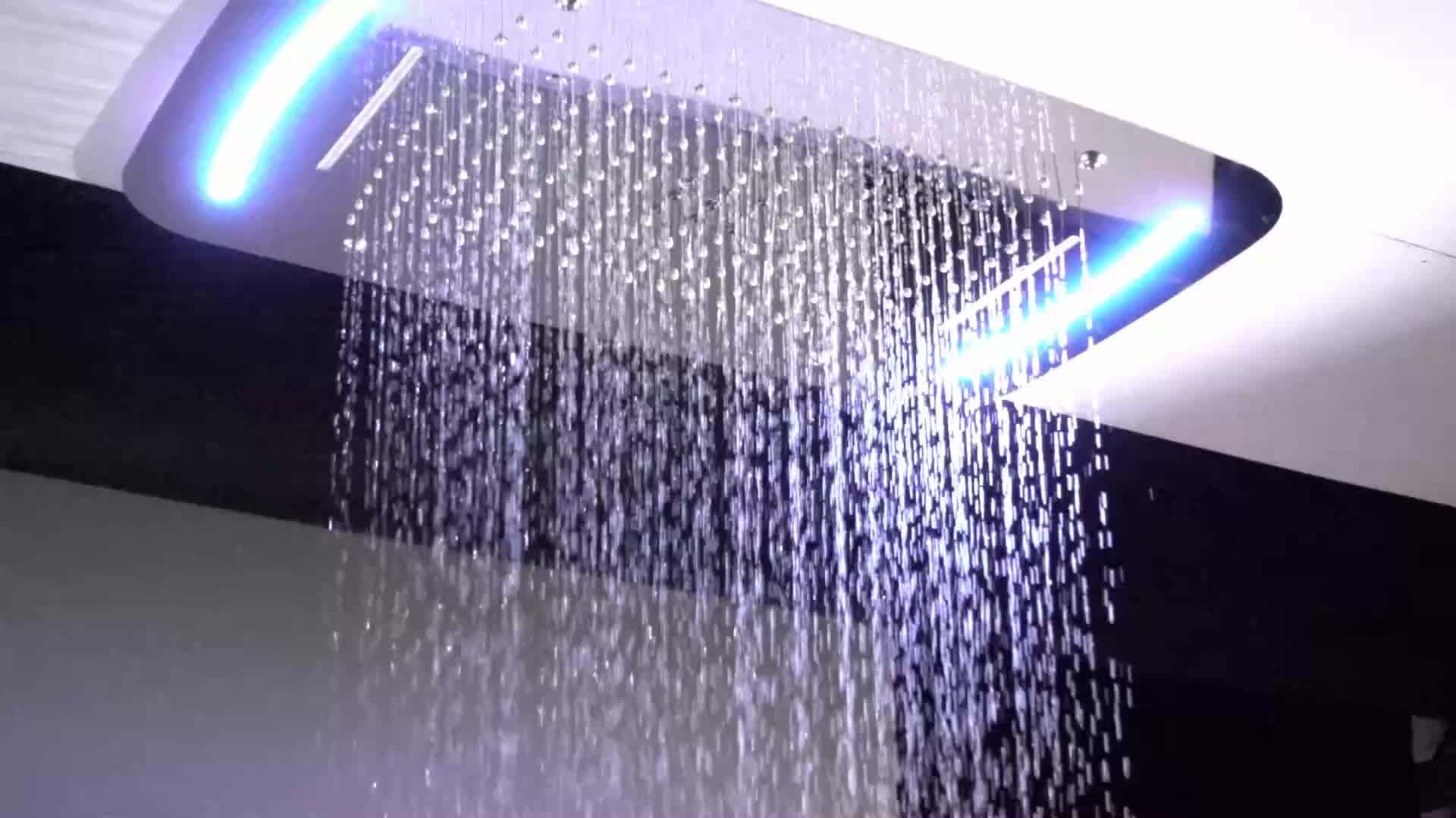 Multi-function Shower System Thermostatic Faucets Embedded Ceiling Led ...