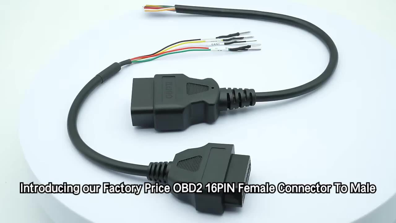 Obd Female 16pin K Can Adapter Cable Engine Fault Detector Connector ...