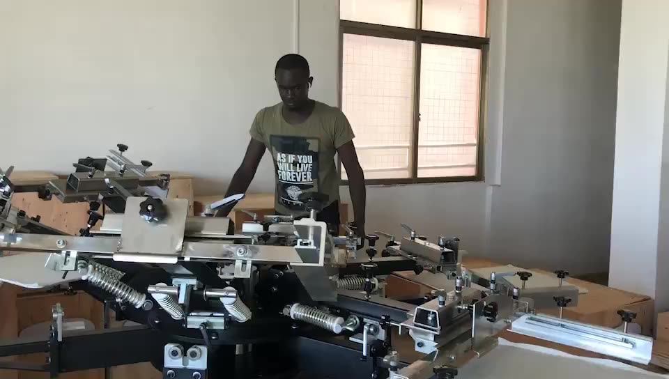 Manual Micro Registration Flatbed Octopus Printing Machine 6 Color 6 ...