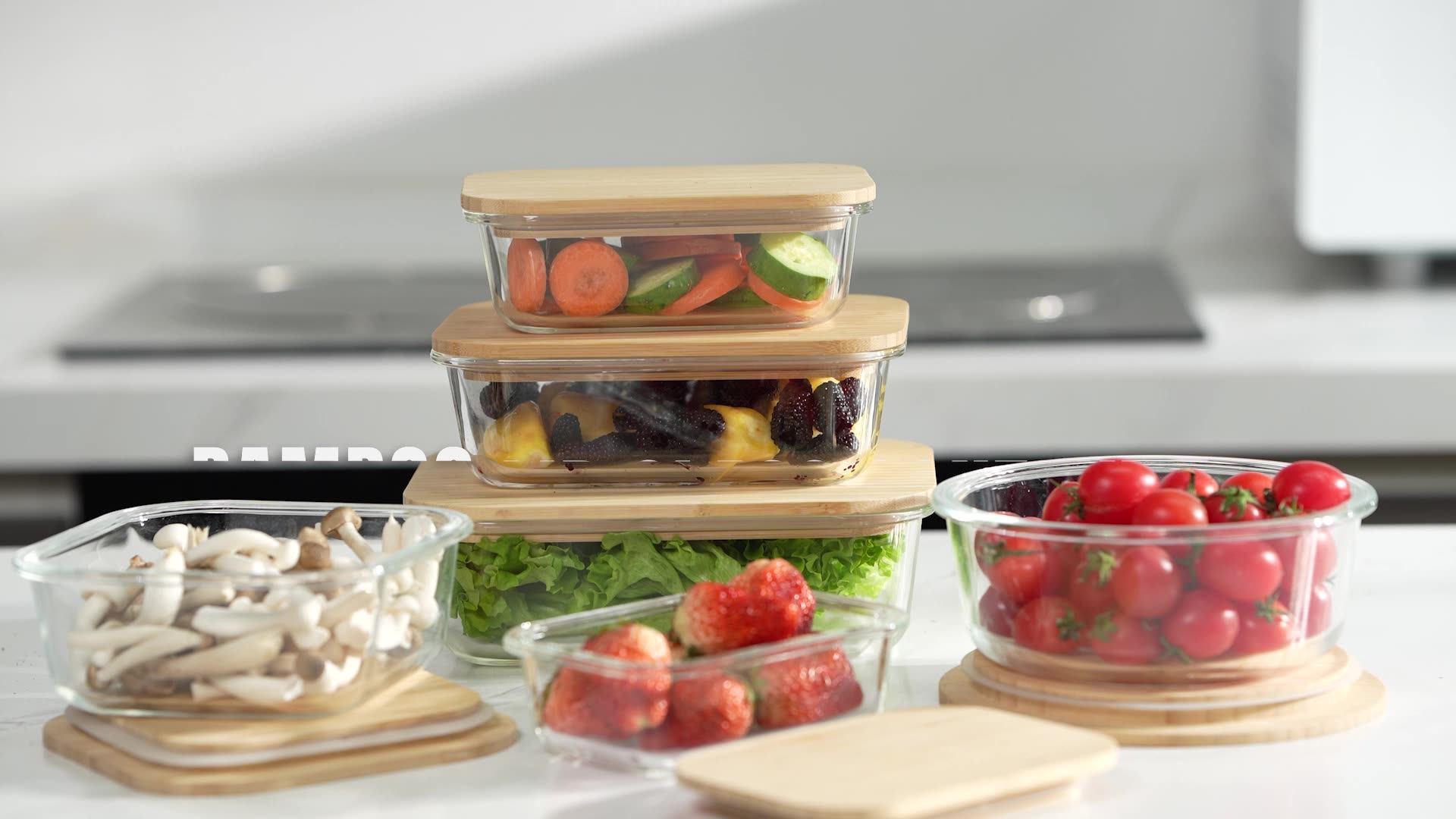 Airtigt Eco Friendly Bpa Free Lunch Box Meal Prep Containers Glass Food ...