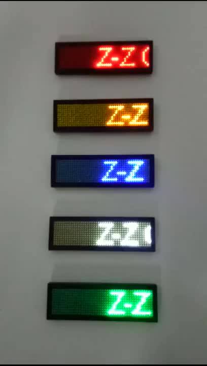 Electronic Scrolling Rechargeable Led Mini Programmable Name Badge/tags ...