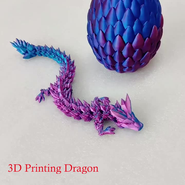 Custom Rotatable Joints Dragon 3d Printing Purple Gradient Dragon Model Collectible Rapid ...