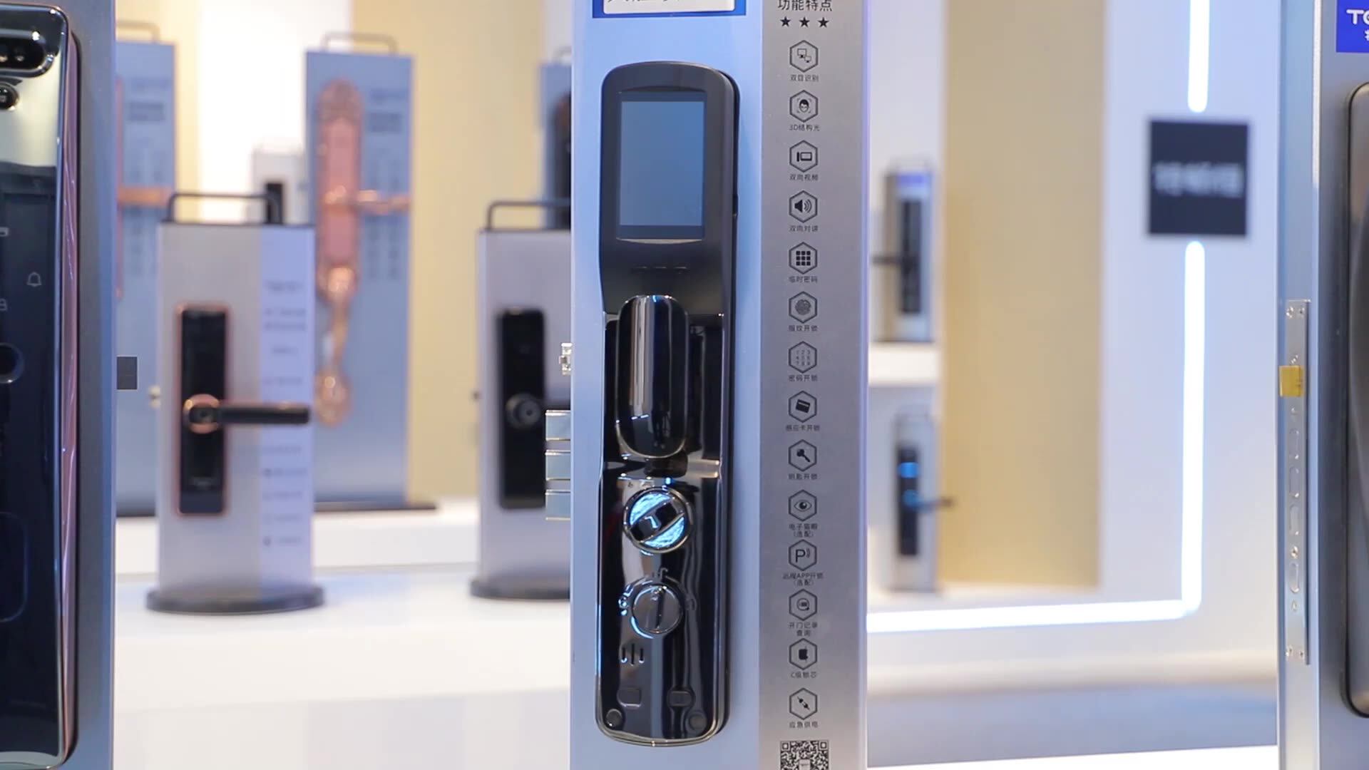 Security Deadbolt Digital Smart Home Door Lock Wifi With Camera 3d Face ...