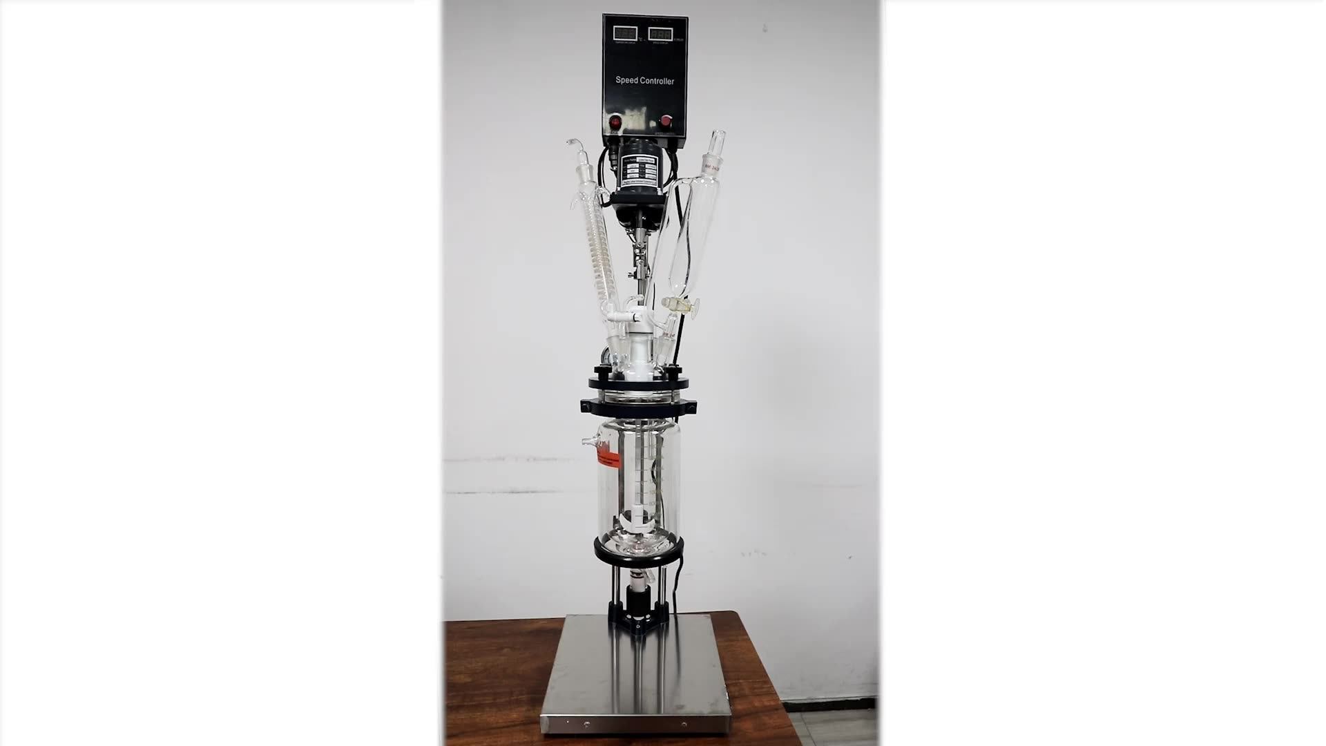 Laboao 1l Advanced Jacketed Mini Glass Reactor With High Speed Mixer ...