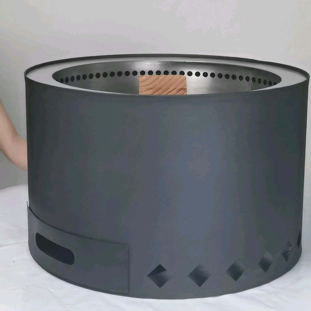 Kingjoy 50 Cm Smokeless Stainless Steel Double Layer Fire Pit - Buy ...