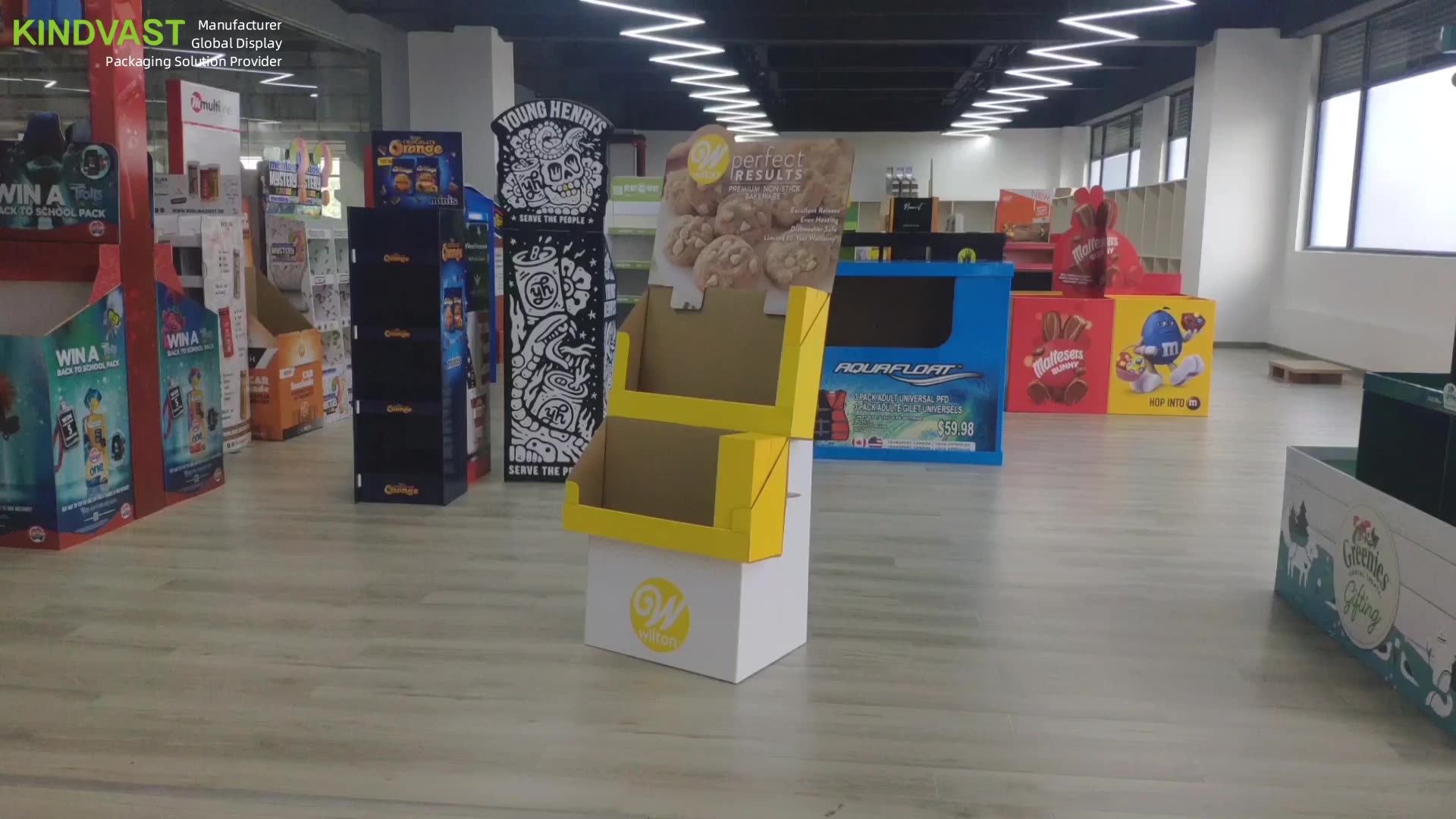 Custom Pop 3 Tier Cardboard Stacked Bakeware Display Merchandising ...