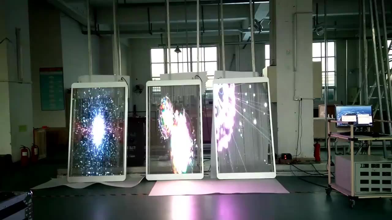 Glass Transparent Window Led Display Screen Poster For Showcase - Buy ...