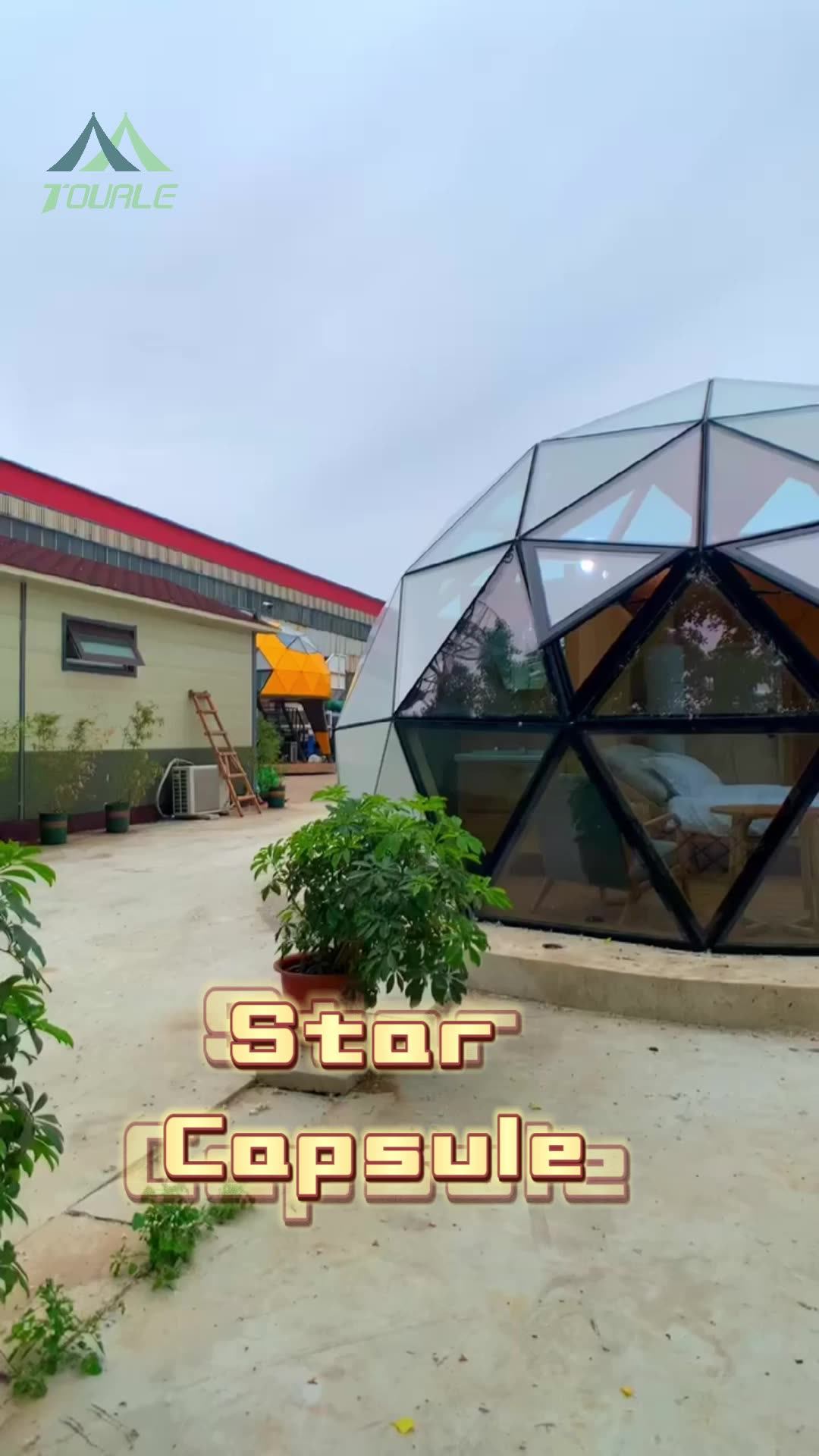 6m New Star Capsule glamping tents with bathroom cabin house luxury ...