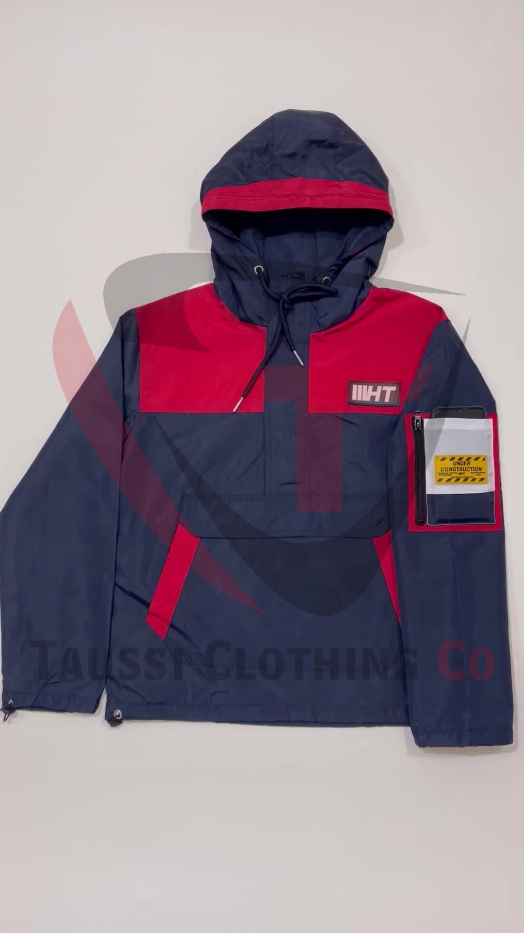 Custom Men's Polyester Reflective Windbreaker Jacket,Vintage Retro ...