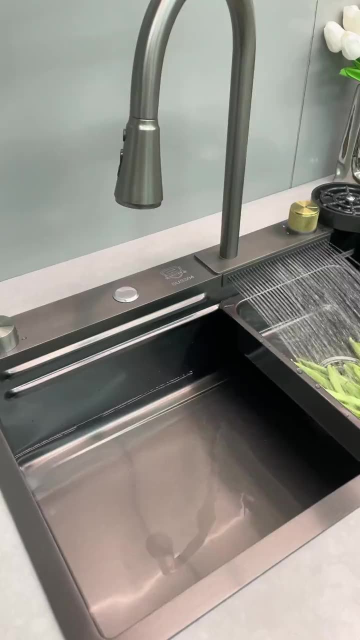 Nano Step Kitchen Sink 304 Stainless Steel Handmade Above Mount ...