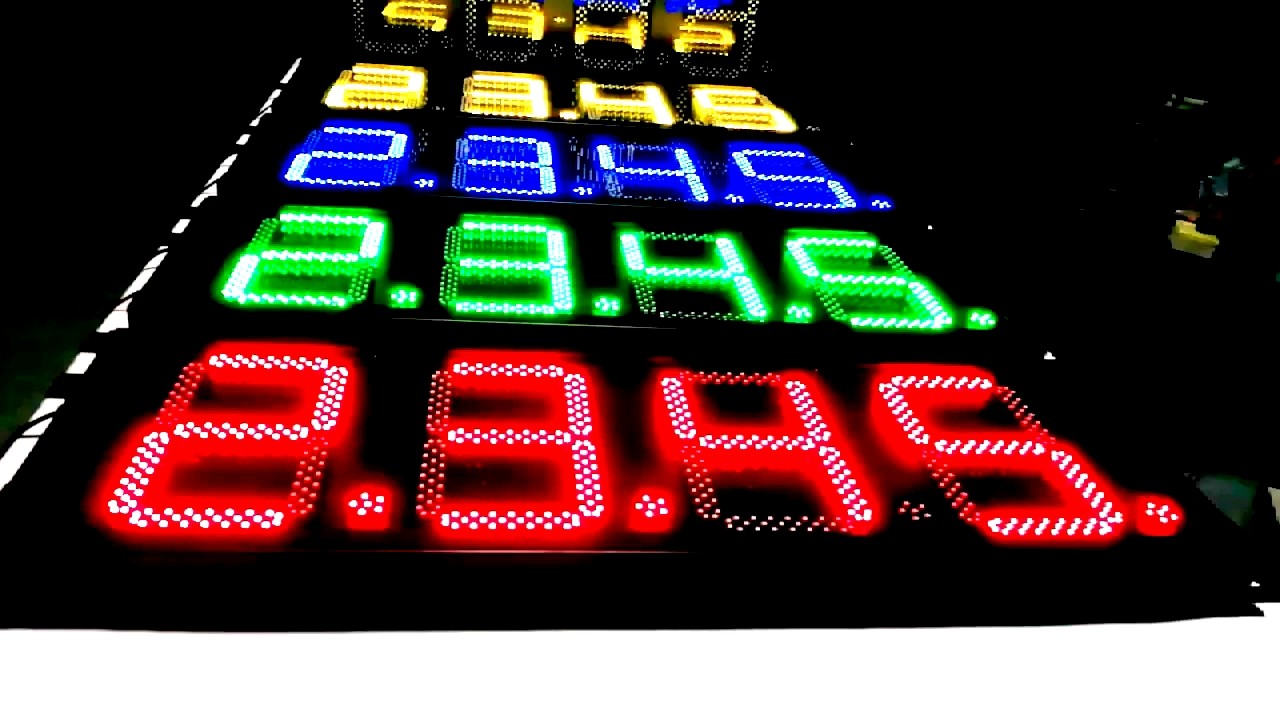 Outdoor Waterproof Gas Station Led Price Sign Digital Led Display Gas ...
