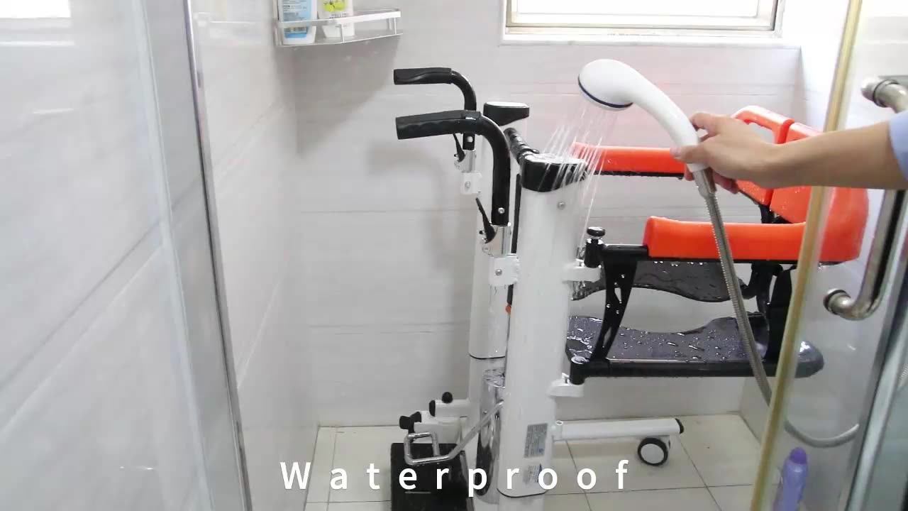 Aluminium Folding Hydraulic Disabled Elderly Patient Lift Moving Toilet ...