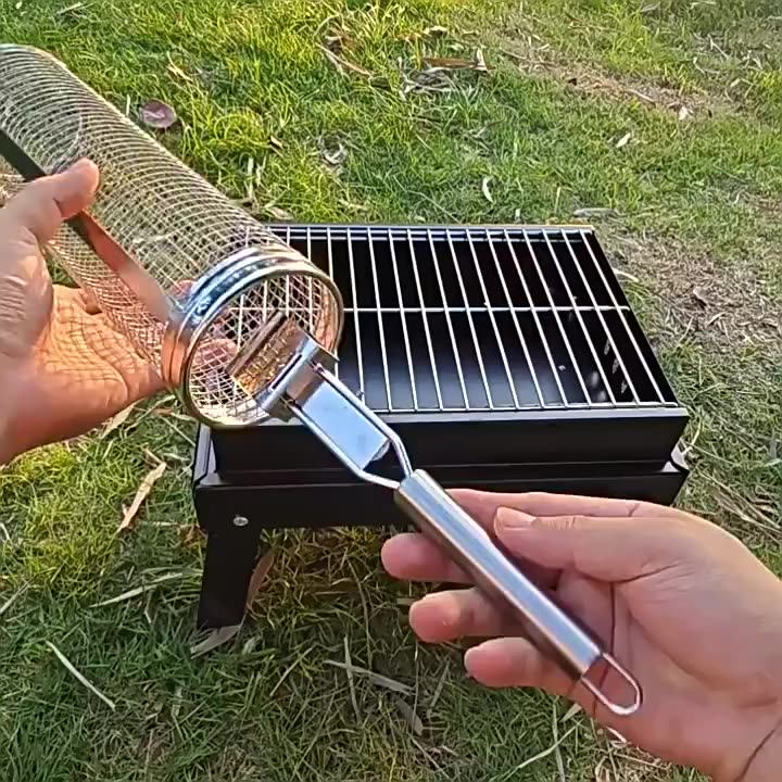 2023hot Bbq Accessories Stainless Steel Barbecue Net Rolling Grill ...