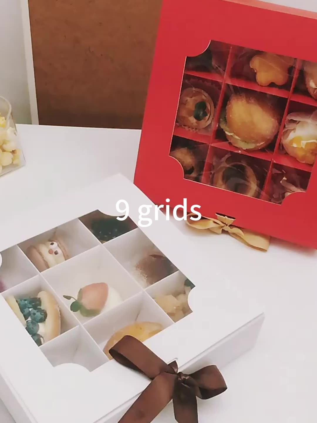 Wholesale Green Folding Cupcake Packing Boxes Clear Lid Dessert Cake ...