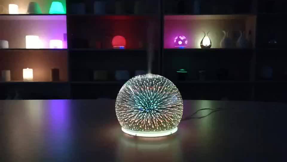 Home Fragrance Diffuser Glass 3d Firework Fog Mist Lamp Electronic ...