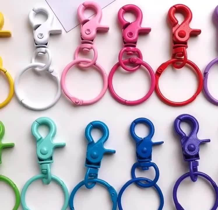 Promotional Multi Color Custom Metal Plastic Key Rings With Swivel ...