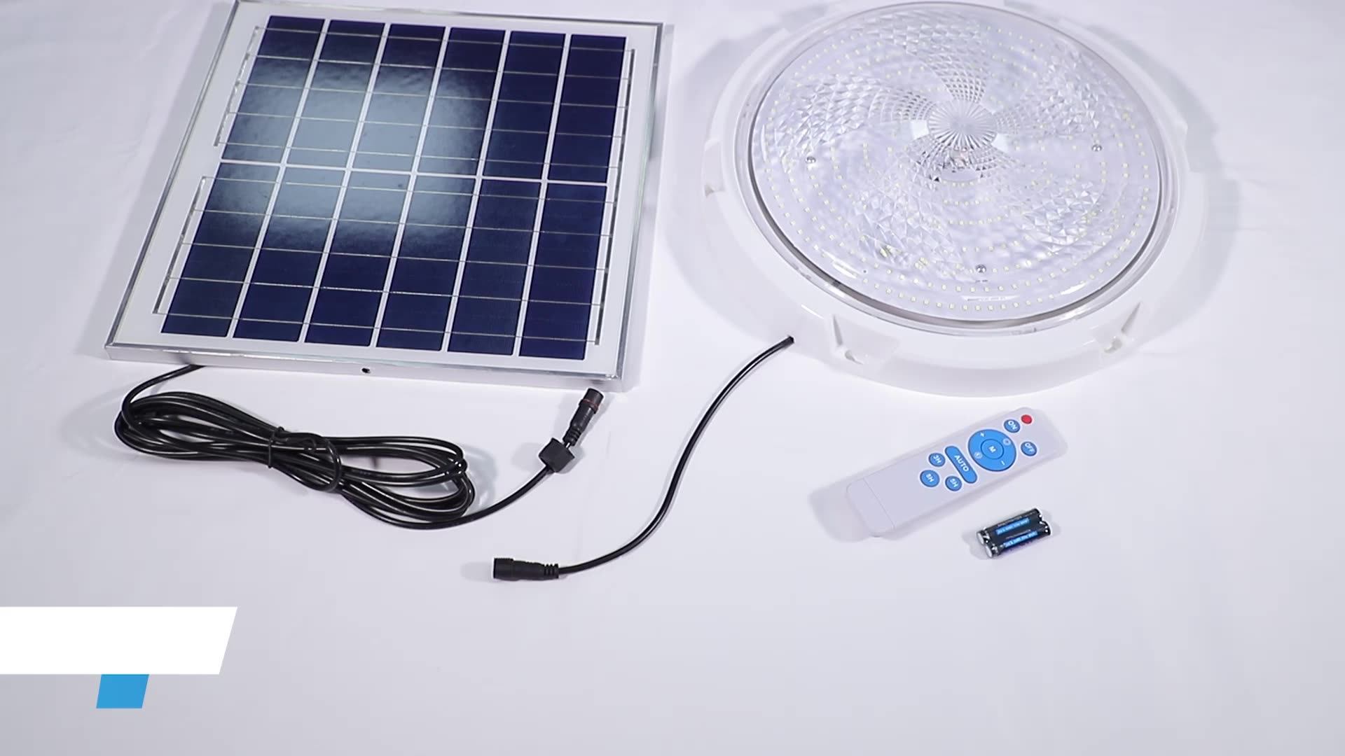 Hofoled Solar Panel Powered Ceiling Lamp Led Waterproof Indoor Led ...