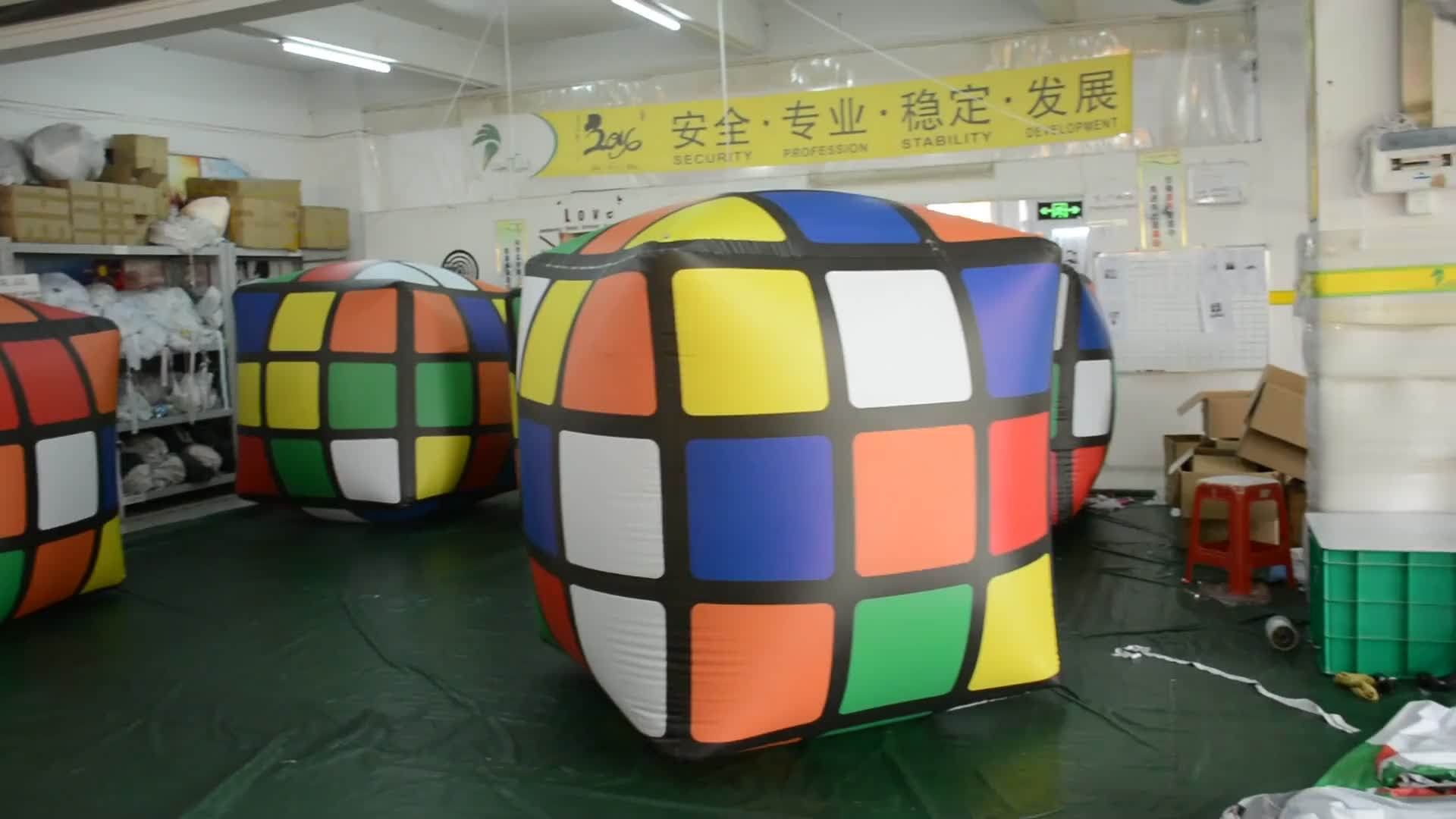 Giant Rubik Cube Advertising Inflatable Customized Magic Cube Balloon ...