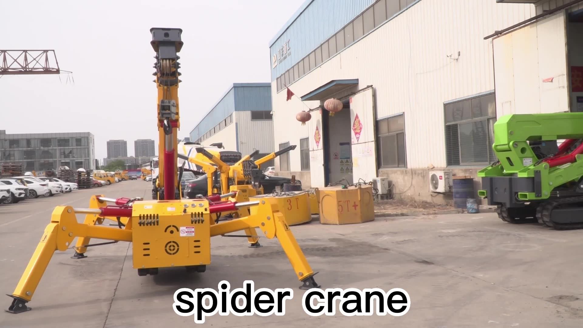 3 Ton Mini Spider Crane Crawler With Foldable Lifting Construction ...