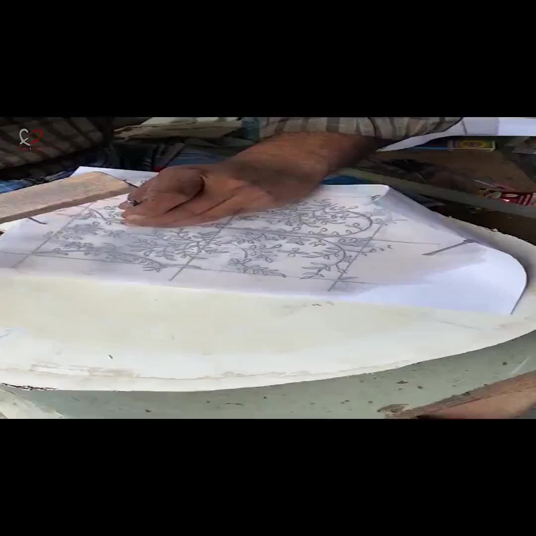 Forest Green India Block Palm Print Quilted 100% Pure Biodegradable ...