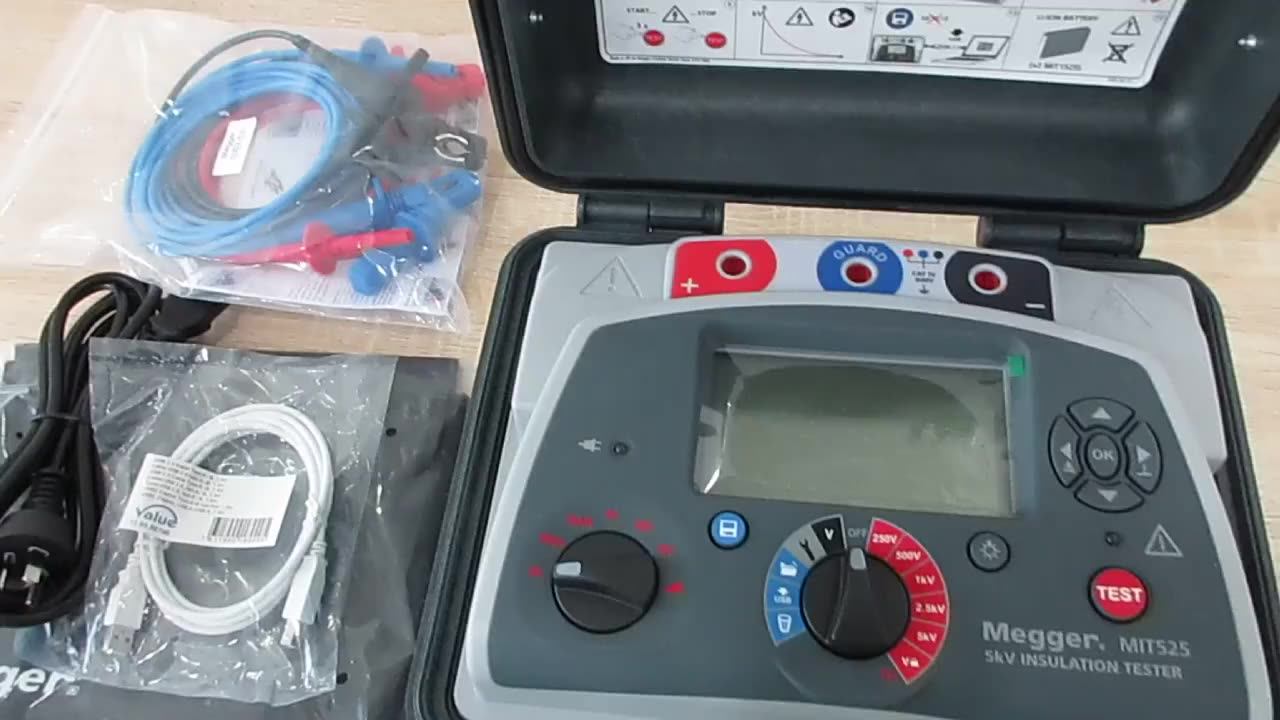 Megger Mit525 - 5 Kv Megohmmeter Diagnostic Insulation Resistance ...