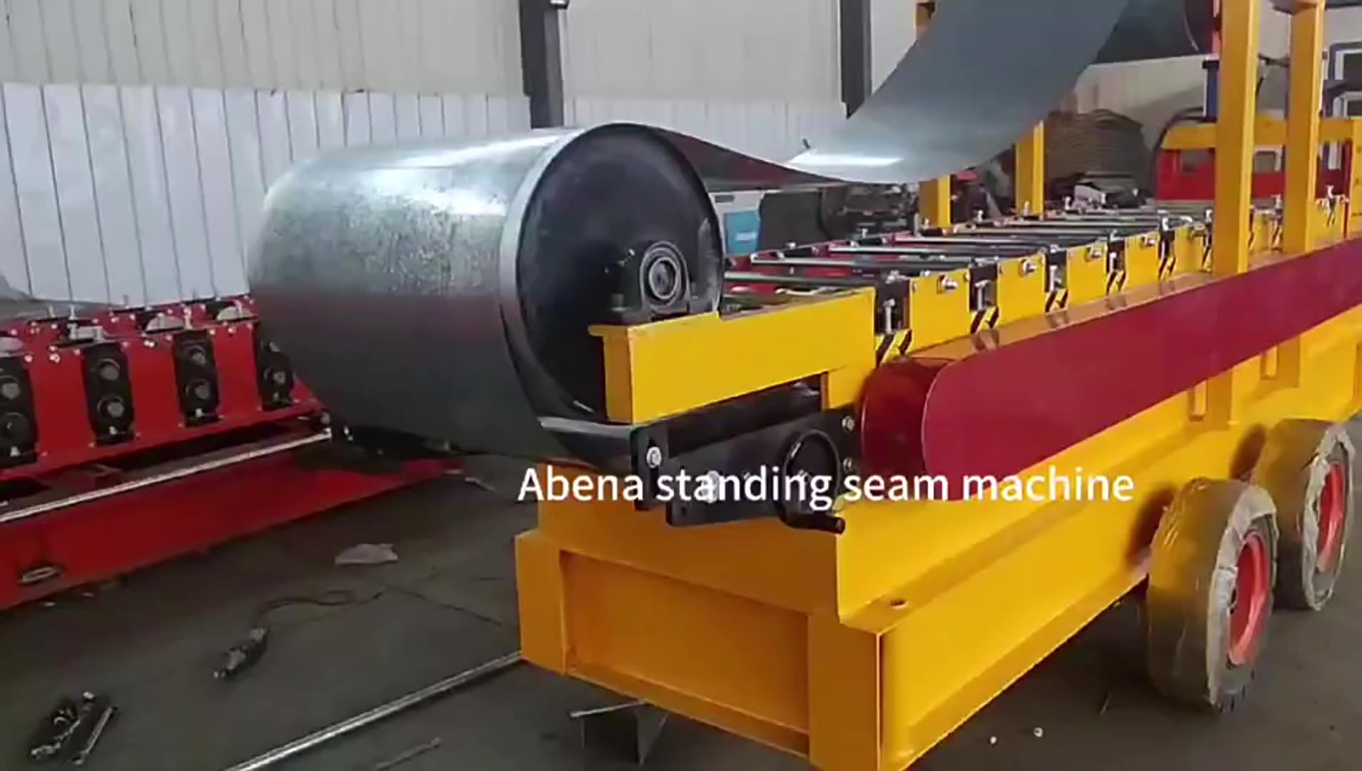Portable Fully Automatic Standing Seam Metal Roof Panel Seam Plate Roll Forming Machine For Sale ...