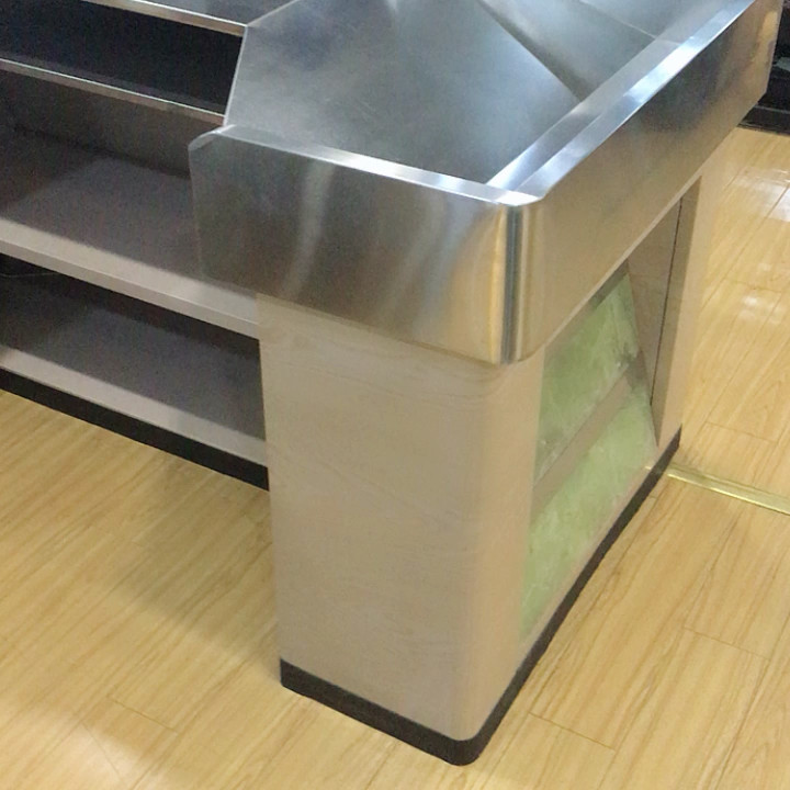 Supermarket Store Stainless Steel Checkout Cashier Counter - Buy ...