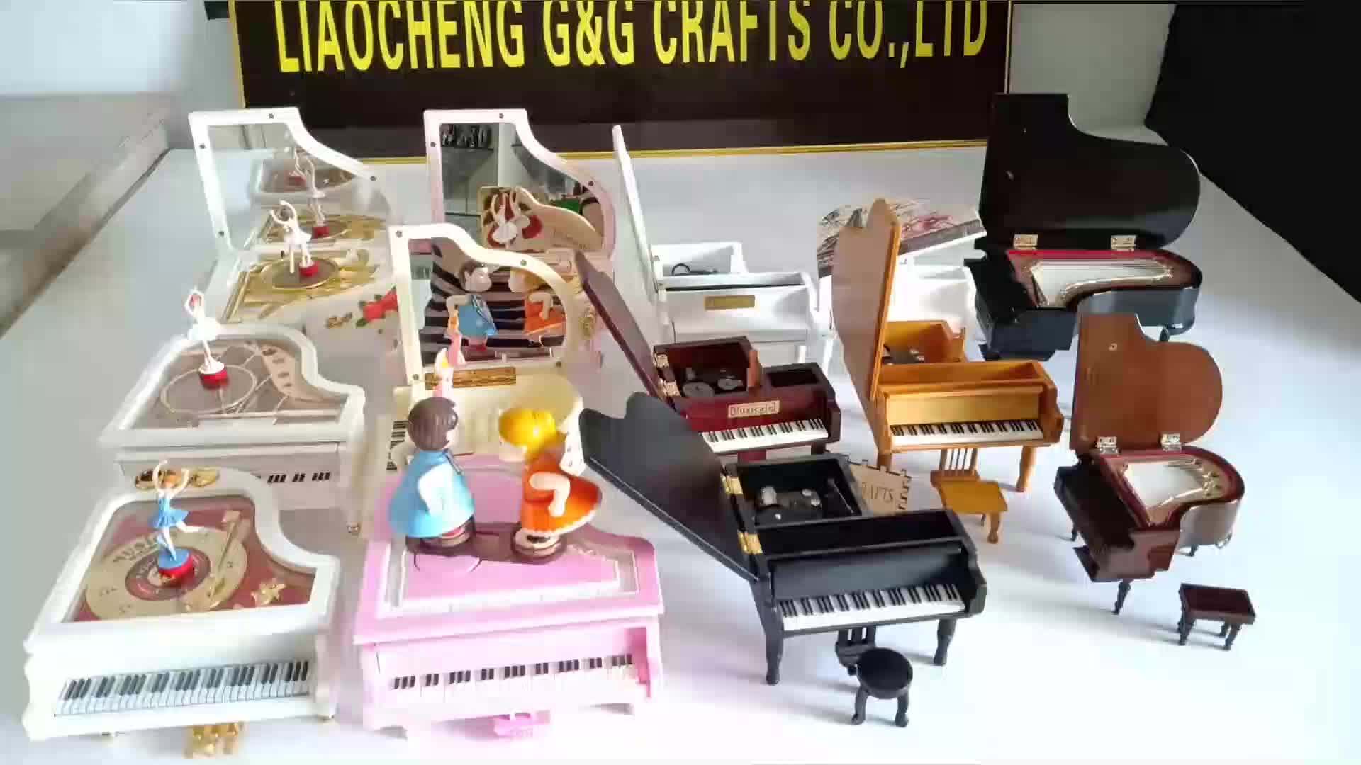 Big Size Plastic Grand Piano Dancing Figure Music Box - Buy Dancing ...