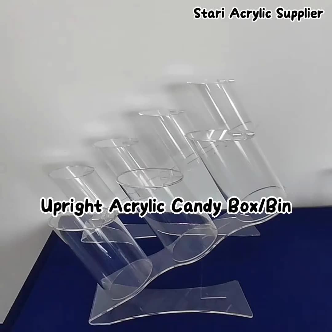 Upright Acrylic Food Bins With 3 Sections Acrylic Candy Buffet ...
