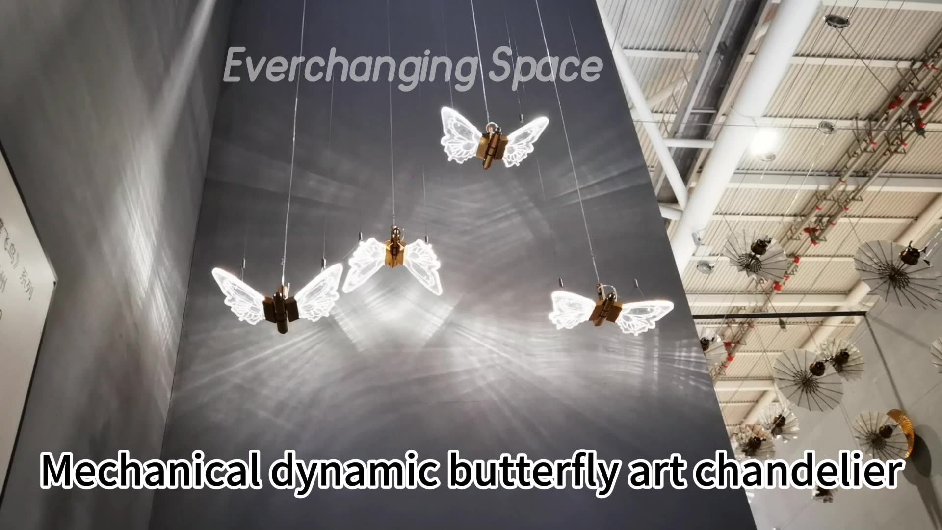 Mechanical Kinetic Art Dynamic Device Butterfly Art Chandelier ...