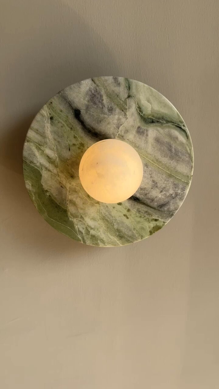 Landiview Nordic Green Marble Stone Lamps Living Room Bedroom Home ...
