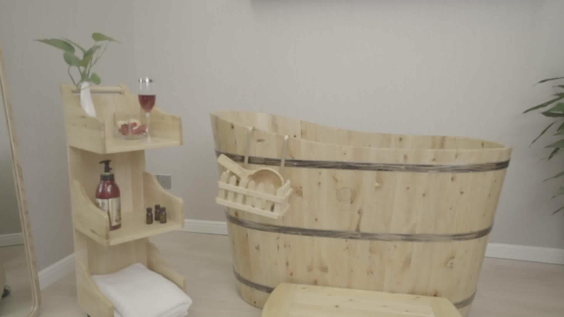 The Most Hot Sale Wooden Steam Bath Tub With Multi-function Sauna Spa ...