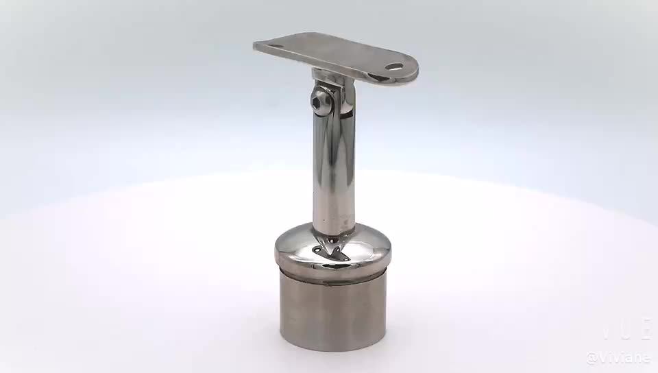 Stainless Steel Tube Railing Fittings Rail Support With Curved Swivel ...