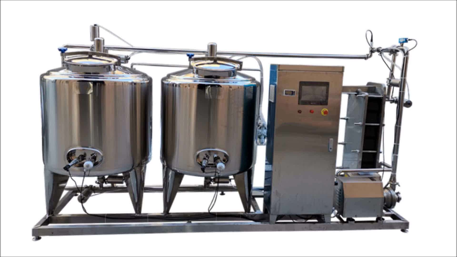 Milk Beverage Food Cosmetic Milk Pasteurizer Cip System Cleaning In ...