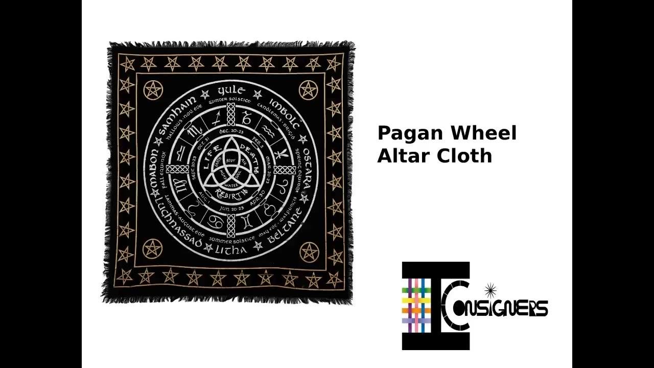 Pagan Wheel Altar Cloth Alter Cotton Fabric Handmade Alter Witchery ...