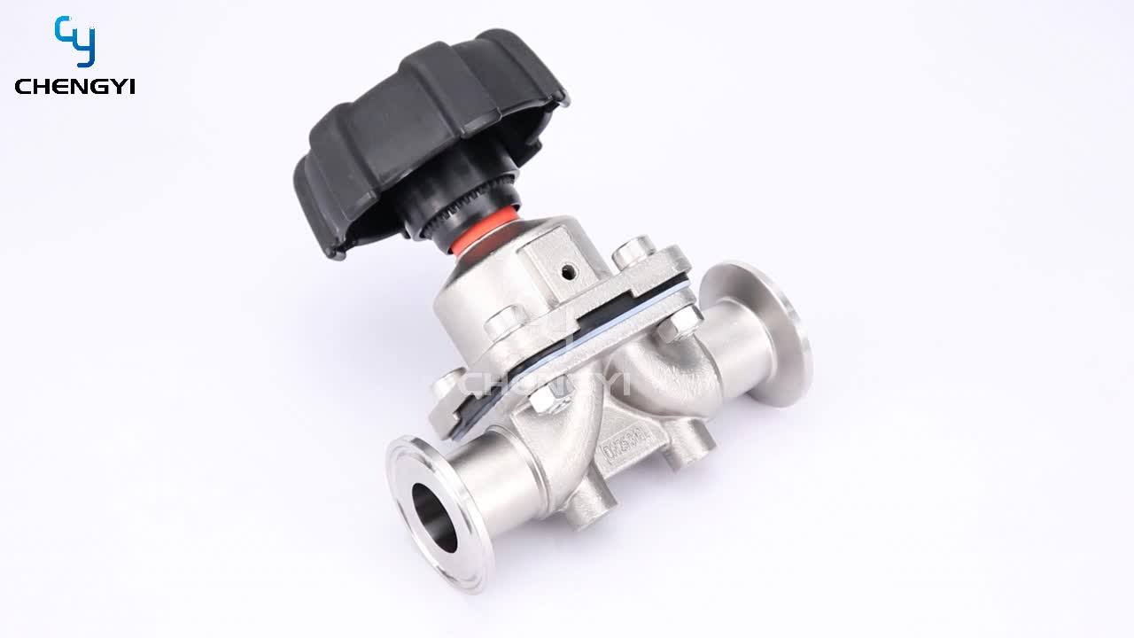 Stainless Steel Sanitary Hygienic Ss316l Ss304 Manual Diaphragm Valve ...