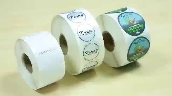 Custom Printed Round Sticker Waterproof Plastic Sticker Adhesive Paper ...