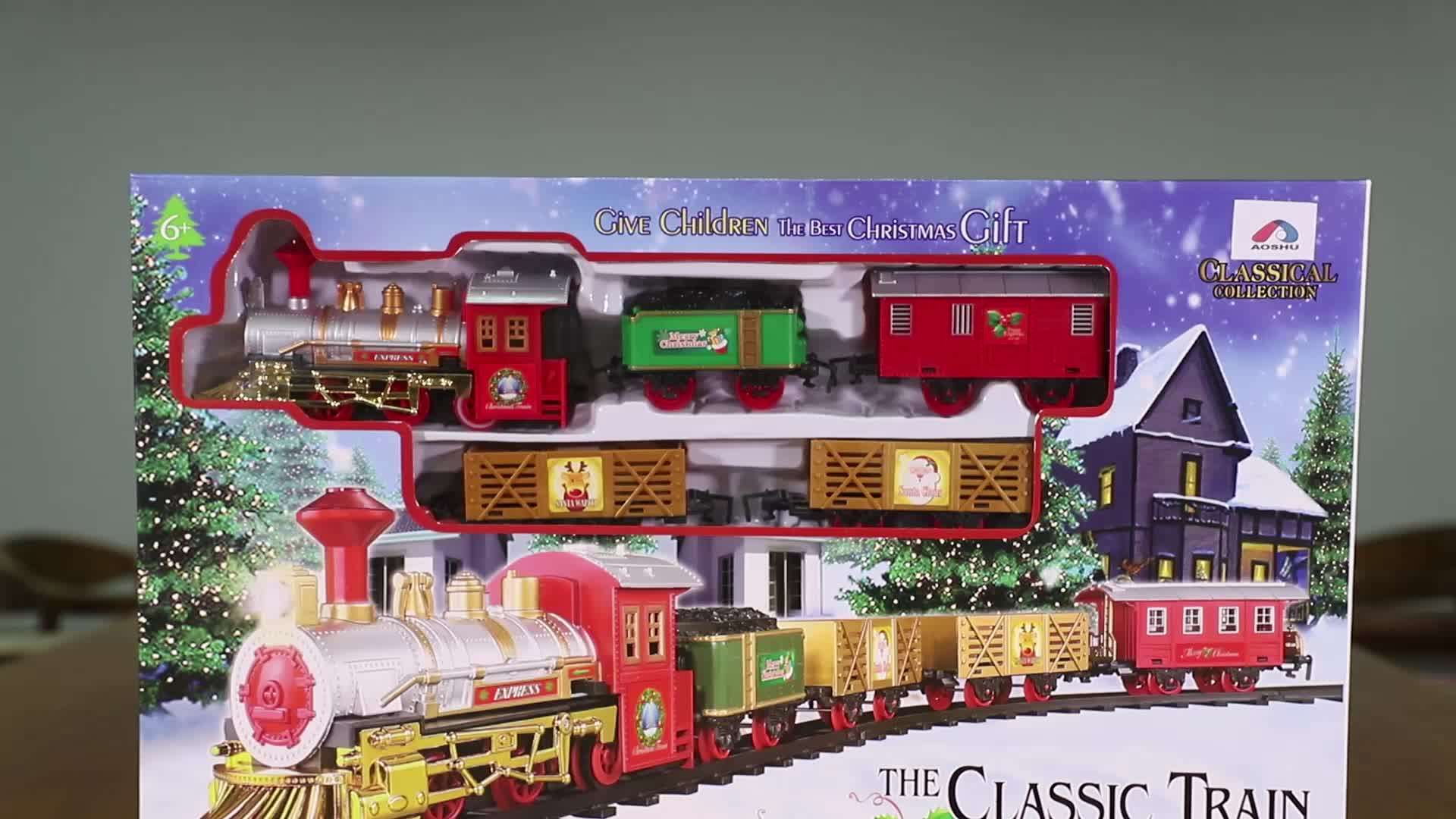 Kids Christmas Toys Electric B/o Music Plastic Train Track Toy With ...