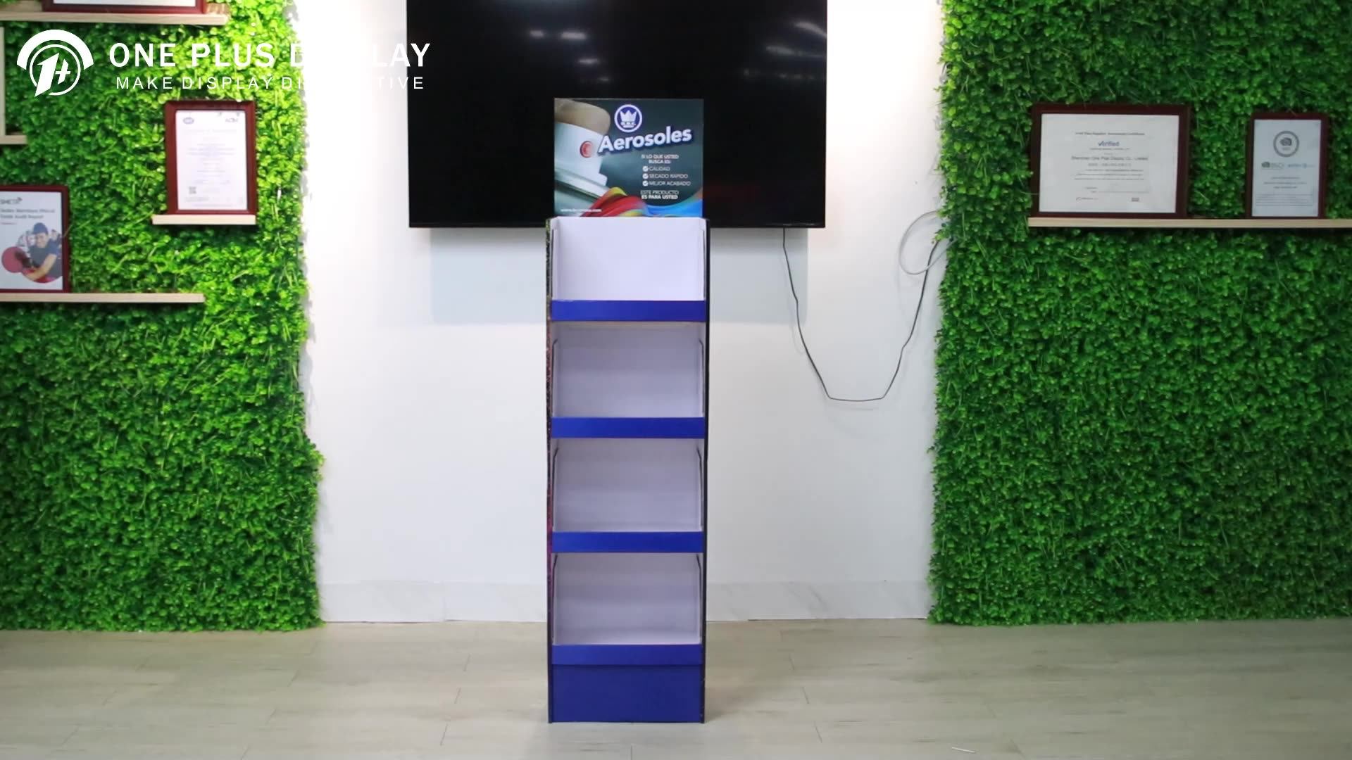 Recyclable Foldable Beverage Water Bottle Cardboard Floor Display ...