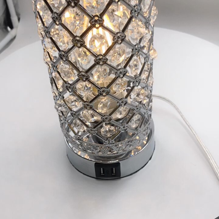 Home Decoration Dimmable Crystal Touch Control Table Lamp With Dual ...