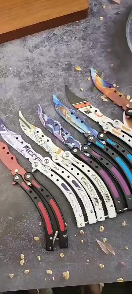 Balisong Butterfly Training Knife Trainer Practice 3d Pattern Outdoor ...