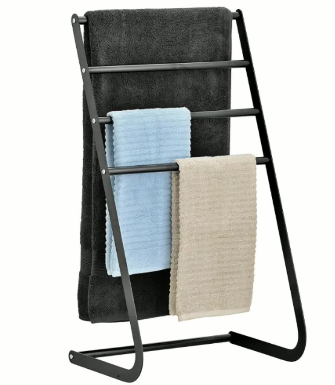 Ruimei Freestanding 4 Tier Laundry Drying Stand Metal Towel Textile ...