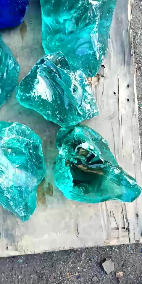 Decorative Tumbled Crystal Yellow Glass Rock - Buy Decorative Glass ...