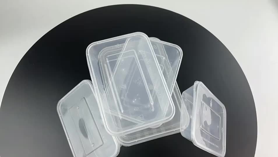 Customizable 500ml 650ml 750ml 1000ml Disposable Clear Microwavable Pp ...